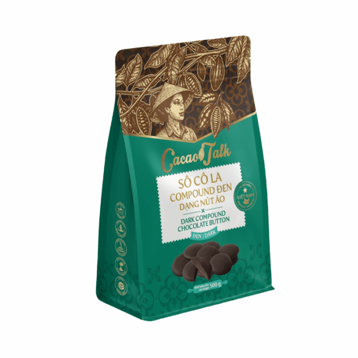 Sô Cô La Compound Đen Dạng Nút Áo Cacao Talk (500 g) - Siêu Thị Ngành ...